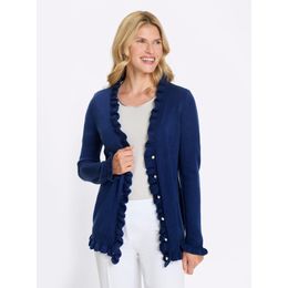 Classic Basics Damen Strickjackeroyalblau, Gr. 42, unifarben, 100% Polyacryl, Strickjacken