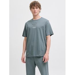 Jack & Jones JACK & JONES Herren T-Shirt "JJESOHO TEE SS CREW NECK NOOS", grau, Gr. XS, bedruckt, Single Jersey, Obermaterial: 100% Baumwolle, Shirts, Baumwolle,