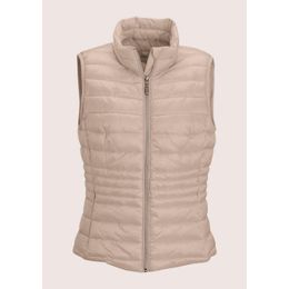 Madeleine Mode MADELEINE Damen Kurzweste "Steppweste Verk&uuml;rzte Steppweste f&uuml;r Damen", beige, Modern, Gr. 46, Obermaterial: 100% Polyamid PA., Westen, Steppweste