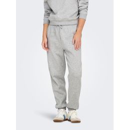 Only Damen Sweathose "ONLSWEAT PANTS SWT", grau, Gr. S, meliert, unifarben, Sweatware, Obermaterial: 60% Baumwolle, 40% Polyester, Hosen