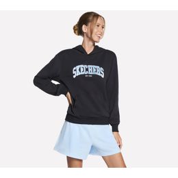 Skechers Damen Kapuzensweatshirt "Women's Hoodie"schwarz, Gr. S, Obermaterial: 54% Baumwolle, 46% Polyester, Sweatshirts, aus Baumwolle und