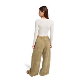 Roxy Damen Cordhose "Lekeitio Knit", gr&uuml;n, Gr. L, Obermaterial: 68% Baumwolle, 30% Polyester, 2% Elasthan., Hosen