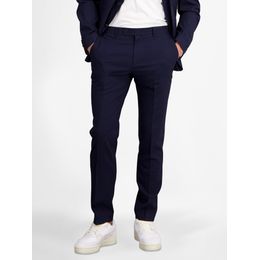 Lerros Herren Baukastenhose "Anzughose in Kurzgr&ouml;&szlig;en mit Stretchanteil, gerade geschnitten", blau, Gr. 28, 49% Viskose, 29% Polyester, 20% Wolle, 2%