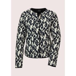 Madeleine Mode MADELEINE Damen Kurzjacke "&Uuml;bergangsjacke Modische Steppjacke mit Animal-Print", grau, Modern, Gr. 38, Obermaterial: 86% Viskose CV. 14% Polyamid