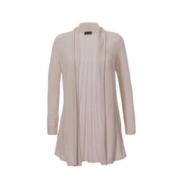GOLDNER Damen Strickjacke "Kurzgr&ouml;&szlig;e Strickjacke in raffinierter Struktur", wei&szlig;, Gr. 24, Obermaterial: 55% Baumwolle CO. 45% Viskose CV.,