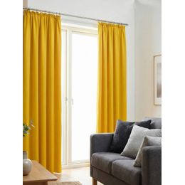 Vorhang WIRTH, B:145cm H:245cm, gelb, Polyester, Wohnzimmer, Gardinen, "Dim out"
