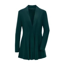 GOLDNER Damen Sweatjacke "Leichte Shirtjacke lila mit Stretch", gr&uuml;n, festlich, Gr. 40, Obermaterial: 95% Polyester PES. 5% Elasthan EL.,