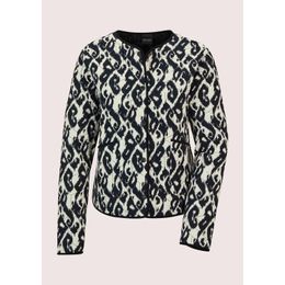 Madeleine Mode MADELEINE Damen Kurzjacke "&Uuml;bergangsjacke Modische Steppjacke mit Animal-Print", grau, Modern, Gr. 44, Obermaterial: 86% Viskose CV. 14% Polyamid