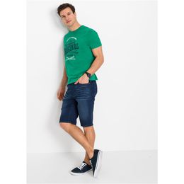 bonprix Herren T-Shirt, gr&uuml;n, Gr. 64, bedruckt, mehrfarbig, unifarben, Jersey, Obermaterial: 100% Baumwolle, Shirts, Regular Fit, Kurzarm-Design, aus