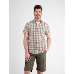 Lerros Herren Karohemd "Kariertes Kurzarmhemd", wei&szlig;, Gr. S, 100% Baumwolle, Hemden