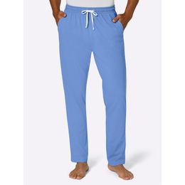 w&auml;schepur W&Auml;SCHEPUR Herren Schlafshorts, Gr. 60mittelblau, 100% Baumwolle, unifarben, Hosen