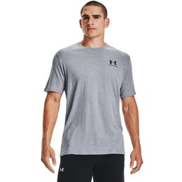 Under Armour Herren T-Shirt "UA M SPORTSTYLE LC SS", grau, Gr. L, Obermaterial: 60% Baumwolle, 40% Polyester, Shirts, kurz&auml;rmliges Design, mit