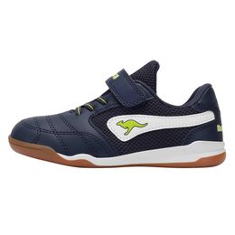 Kangaroos M&auml;dchen Indoorschuh "K-BRACEYARD EV", Gr. 38dk navy, lime, Mesh, Synthetik, Schuhe, Hallenschuh f&uuml;r Kinder und Jugendliche, mit