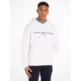 Tommy Hilfiger Herren Kapuzensweatshirt "TOMMY LOGO", wei&szlig;, Gr. XXXL, bestickt, unifarben, Sweatware, Obermaterial: 64% Baumwolle, 36% Polyester,