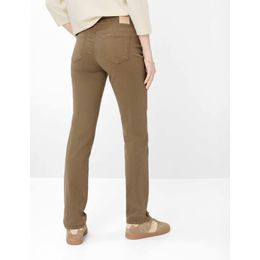 Brax Damen 5-Pocket-Hose "Style CAROLA", braun, Gr. 48, Web, 72% Lyocell, 18% Baumwolle, 8% Elastomultiester, 2% Elasthan, Hosen