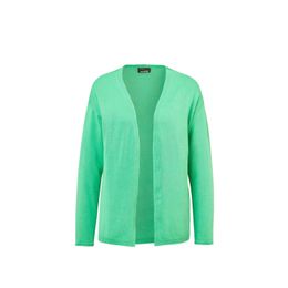 GOLDNER Damen Strickjacke "Offene Strickjacke in Kurzform", gr&uuml;n, Gr. 46, Obermaterial: 60% Viskose CV. 40% Baumwolle CO., Strickjacken, keine/nicht