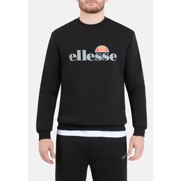 Ellesse Herren Sweatshirt "CORVARO SWEATSHIRT"schwarz, Gr. M, Obermaterial: 79% Polyester, 16% Viskose, 5% Elasthan, Sweatshirts, Langarm-Design, aus