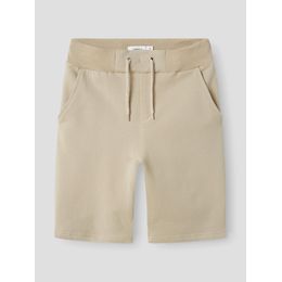 name it Jungen Shorts "NKMHONK SWE LONG SHORTS UNB NOOS"pure cashmere (blank), Gr. 92, unifarben, Web, Obermaterial: 95% Baumwolle, 5% Elasthan, Hosen