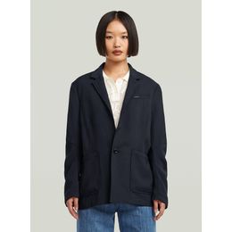 G-Star Raw G-STAR Damen Jackenblazer "3D Boyfriend Blazer"osaka blau, Gr. S, Obermaterial: 92% Viskose, 8% Polyester, Blazer