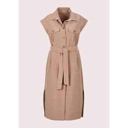 Madeleine Mode MADELEINE Damen Sommerkleid "Hemdblusenkleid Sommerkleid mit Bindeband", braun, Modern, Gr. 40, Obermaterial: 81% Lyocell CLY. 13% Baumwolle CO. 6%