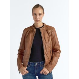 Maze Damen Lederjacke "Grenada", braun, Gr. XS, Obermaterial: 100% Lammleder. Futter: 100% Polyester, Jacken