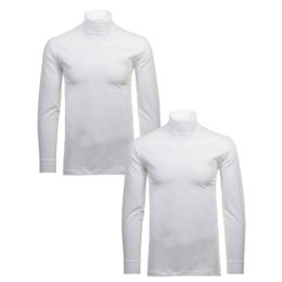 Ragman Herren Rollkragenshirt "Set:", wei&szlig;, Gr. S, Jersey, Baumwolle, Shirts