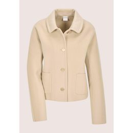 Madeleine Mode MADELEINE Damen Kurzjacke "Doubleface-Jacke Kurzjacke mit goldenen Kn&ouml;pfen", beige, Modern, Gr. 40, Obermaterial: 100% Wolle WO., Jacken, Doubleface