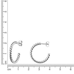 Firetti Damen Paar Creolen "Schmuck Geschenk Silber 925 Ohrschmuck Ohrringe gedrehte Optik", 26, Silber 925 (Sterlingsilber)silberfarben, Silber 925