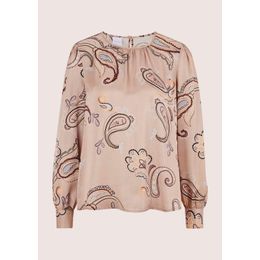 Madeleine Mode MADELEINE Damen Langarmbluse "Bluse Elegante Viskosebluse mit Knopfverschluss", beige, Modern, Gr. 38, Obermaterial: 100% Viskose CV., Blusen