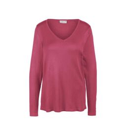 GOLDNER Damen Strickpullover "Kurzgr&ouml;&szlig;e Unkomplizierter Pullover mit V-Ausschnitt", rot, Gr. 21, Obermaterial: 100% Polyacryl PAN., Pullover, Ohne