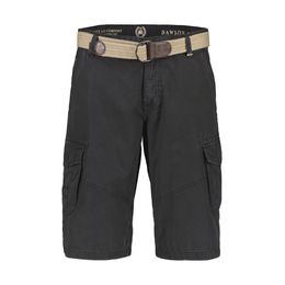 Lerros Herren Bermudas "Unifarbene Cargobermuda mit G&uuml;rtel", grau, Gr. 30, 100% Baumwolle, Hosen