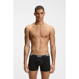 BOSS Herren Boxershorts, Gr. L, bunt, Jersey, Obermaterial: 95% Baumwolle, 5% Elasthan, unifarben, Unterhosen, aus bequemer Stretch-Baumwolle,