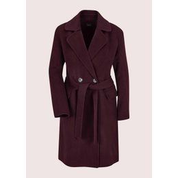 Madeleine Mode MADELEINE Damen Langmantel "Doubleface-Mantel Eleganter Zweireiher mit Reverskragen", rot, Modern, Gr. 42, Obermaterial: 72% Wolle mw. 15% Polyester