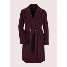 Madeleine Mode MADELEINE Damen Langmantel "Doubleface-Mantel Eleganter Zweireiher mit Reverskragen", rot, Modern, Gr. 40, Obermaterial: 72% Wolle mw. 15% Polyester