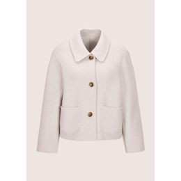 Madeleine Mode MADELEINE Damen Kurzjacke "Kurzjacke Modische Jacke mit asymmetrischem Kragen", wei&szlig;, Modern, Gr. 44, Obermaterial: 72% Wolle mw. 15% Polyester PES.