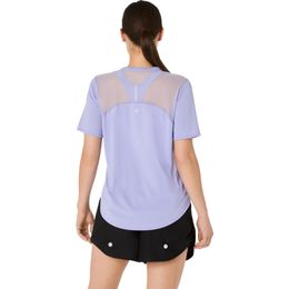 asics Damen Laufshirt "ROAD FADE SS TOP"blaubell, Gr. L, Obermaterial: 100% Polyester, Shirts, ACTIBREEZE Technologie, Atmungsaktiv, Reflektierend