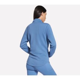 Skechers Damen Trainingsjacke "Women's Jacket", blau, Gr. XL, Jersey, Obermaterial: 97% Polyester, 3% Elasthan, Jacken, mit Rei&szlig;verschluss, aus