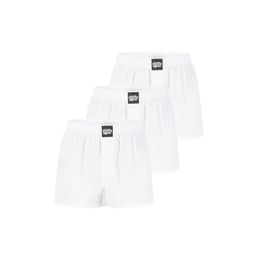 Lousy Livin Underwear LOUSY LIVIN Herren Boxershorts "3Pack Boxershorts Plain 3 Pack", Gr. Lwei&szlig;, 100% Baumwolle, Unterhosen, 3er-Pack mit lockerem Schnitt