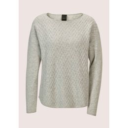 Madeleine Mode MADELEINE Damen Longpullover "Pullover Pullover", grau, Modern, Gr. 36, Obermaterial: 90% Schurwolle WV. 10% Kaschmir WS., Pullover, vorne