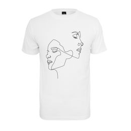 Kurzarmshirt MisterTee "MisterTee Damen Ladies One Line Tee", Damen, Gr. XL, wei&szlig;, 100% Baumwolle, bedruckt, oversize, Rundhals, Shirts