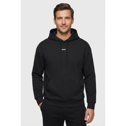 BOSS Green Herren Kapuzensweatshirt "Sly Zone"dunkelblau403, Gr. L, unifarben, Sweatware, Obermaterial: 62% Baumwolle, 33% Polyester, 5% Elasthan,