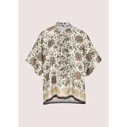 Madeleine Mode MADELEINE Damen Kurzarmbluse "Blusenshirt Sommerbluse mit floralem Muster", wei&szlig;, Modern, Gr. 38, Obermaterial: 100% Viskose CV., Blusen, Feine