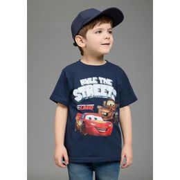 Kidsworld Jungen T-Shirt "CARS LIGHTNING MCQUEEN - Disney Shirt", blau, Gr. 116, bedruckt, Single Jersey, Obermaterial: 100% Baumwolle, Shirts,