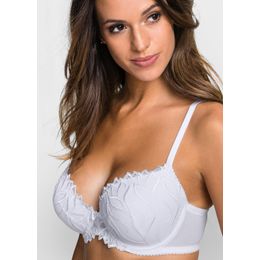 bonprix Damen Schalen-BH "(2er Pack) Schalen-BH mit zarter Stickerei", Gr. 70, schwarz, Obermaterial: 86% Polyamid, 14% Elasthan, BHs, im praktischen
