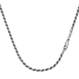 Herren Silberkette "Kordelkette, massiv, Silber 925", 60cm, Silber 925 (Sterlingsilber), silber, Giorgio Martello MILANO, Silber 925