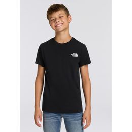 The North Face M&auml;dchen T-Shirt "TEEN SIMPLE DOME REGULAR SS TEE", schwarz, Gr. XL, unifarben, Jersey, Obermaterial: 60% Baumwolle, 40% Polyester,
