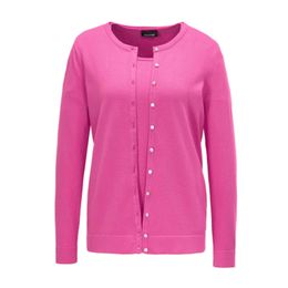 GOLDNER Damen Strickpullover "Kurzgr&ouml;&szlig;e Figurnahes Twin-Set aus Pima-Baumwolle", pink, Gr. 19, Obermaterial: 100% Baumwolle CO., Pullover, Ohne