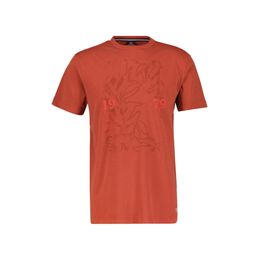 Lerros Herren T-Shirt "Herren-T-Shirt mit Brust-Print", rot, Gr. 5XL, 100% Baumwolle, Shirts