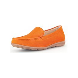 Gabor COMFORT Damen Mokassin "Gabor Comfort Mokassin Veloursleder", Gr. 37,5, orange, Veloursleder, Schuhe