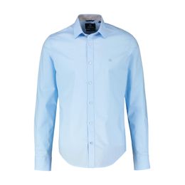 Lerros Herren Langarmhemd "Basic Poplinhemd, Kent-Kragen", blau, Gr. M, 100% Baumwolle, Hemden